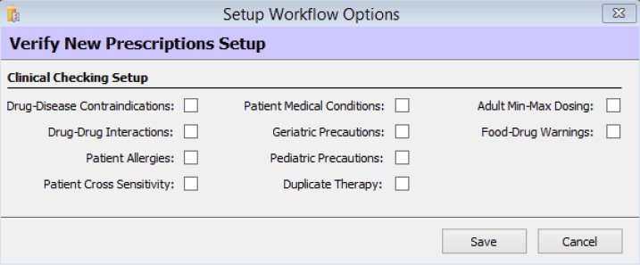 Set up Facility Workflow Options